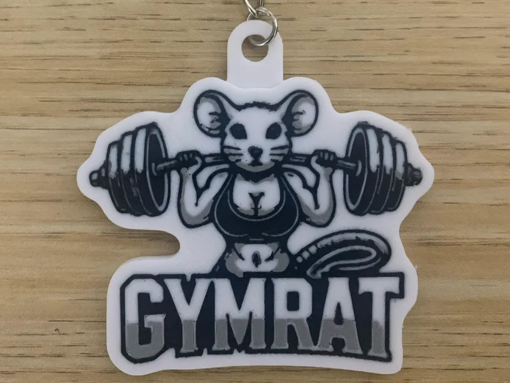 Gym Rat Girl Keychain by Marco Garibay - MakerWorld