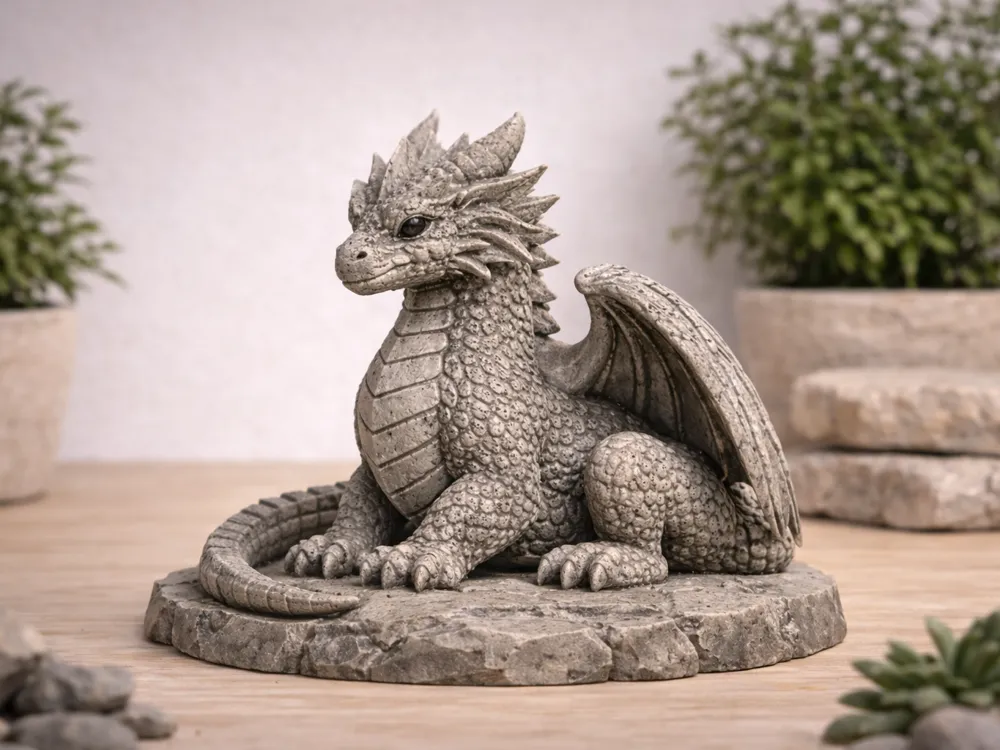 Stone Dragon - Free 3D Print Model - MakerWorld