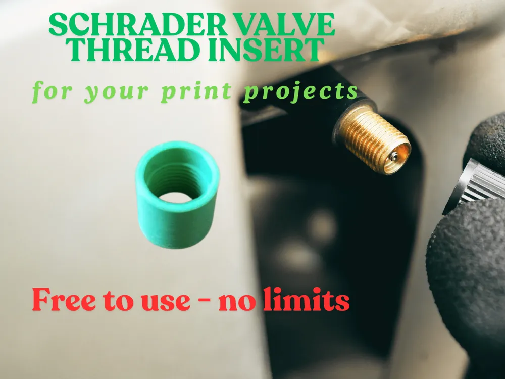 Schrader Valve Thread Insert - Ready-to-Use by 3DPDP MakerWorld ...