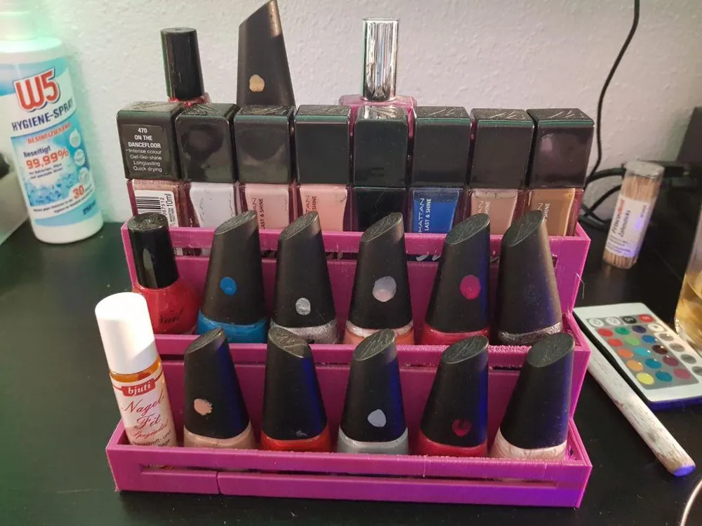 Manhatten Nail Polish Shelf 8x4=32 - Free 3D Print Model - MakerWorld