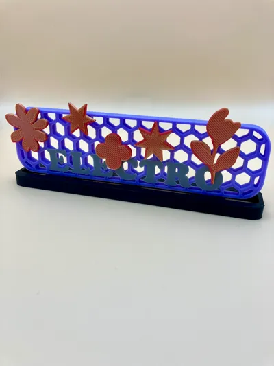 Customizable Nameplate, stand, insert pins by Bens3dsMakerWorld ...