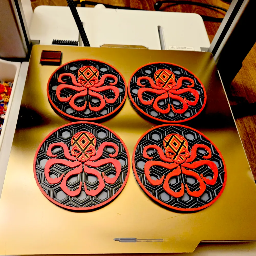 Marvel Hydra Mosaic Coaster - Free 3D Print Model - MakerWorld