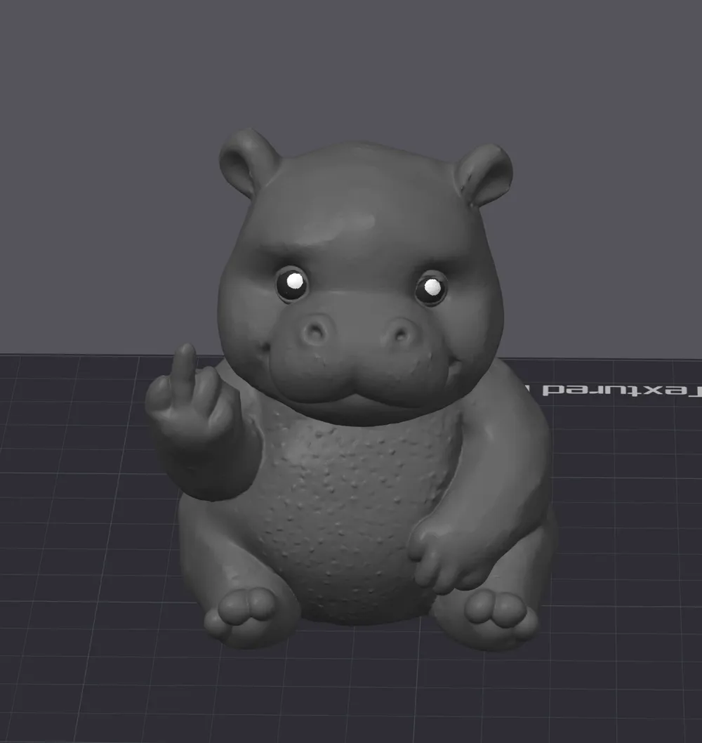 Middle Finger Hippo by digitalsweeps MakerWorld: Download Free 3D Models