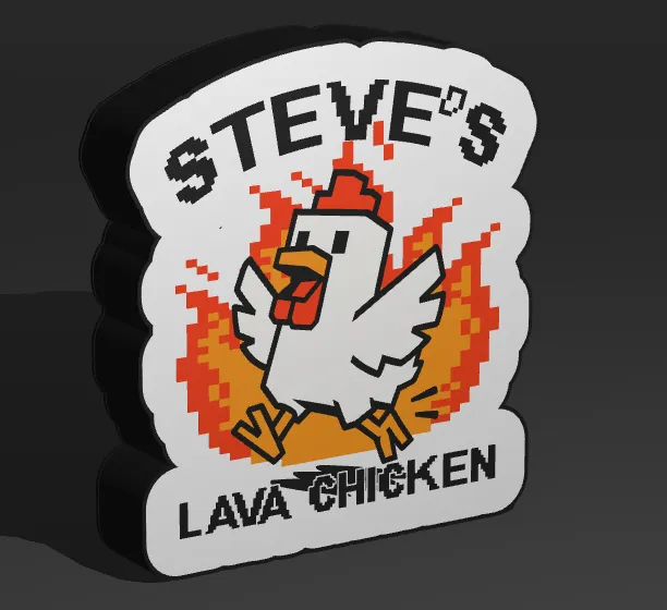 minecraft Steves lava chicken box light by allixnichols5 MakerWorld ...