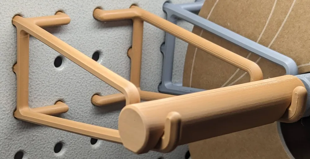 Filament Roll Holder for Standard Peg Board - Free 3D Print Model ...