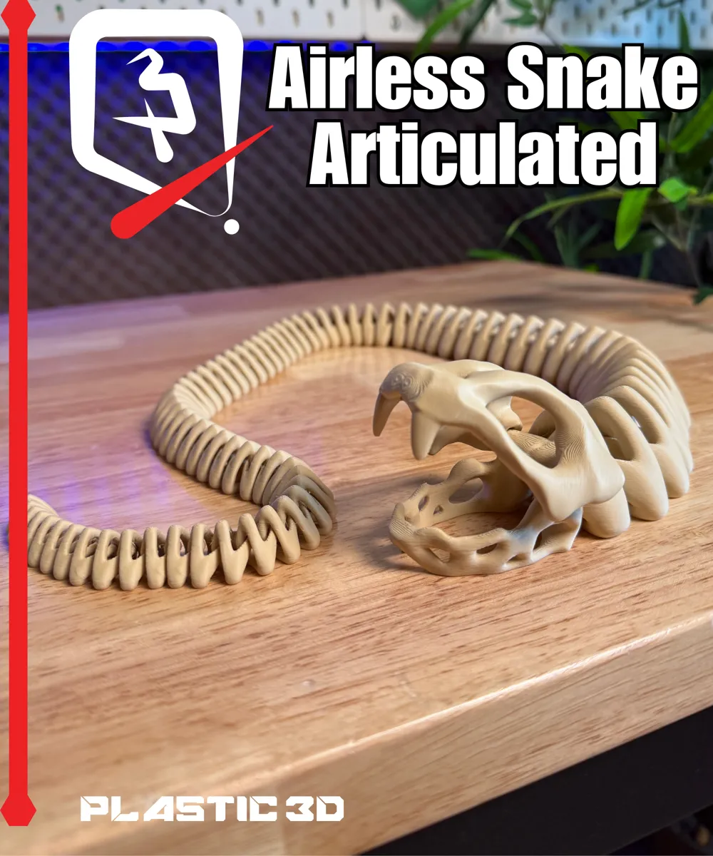 Airless Snake Articulated - Free 3D Print Model - MakerWorld