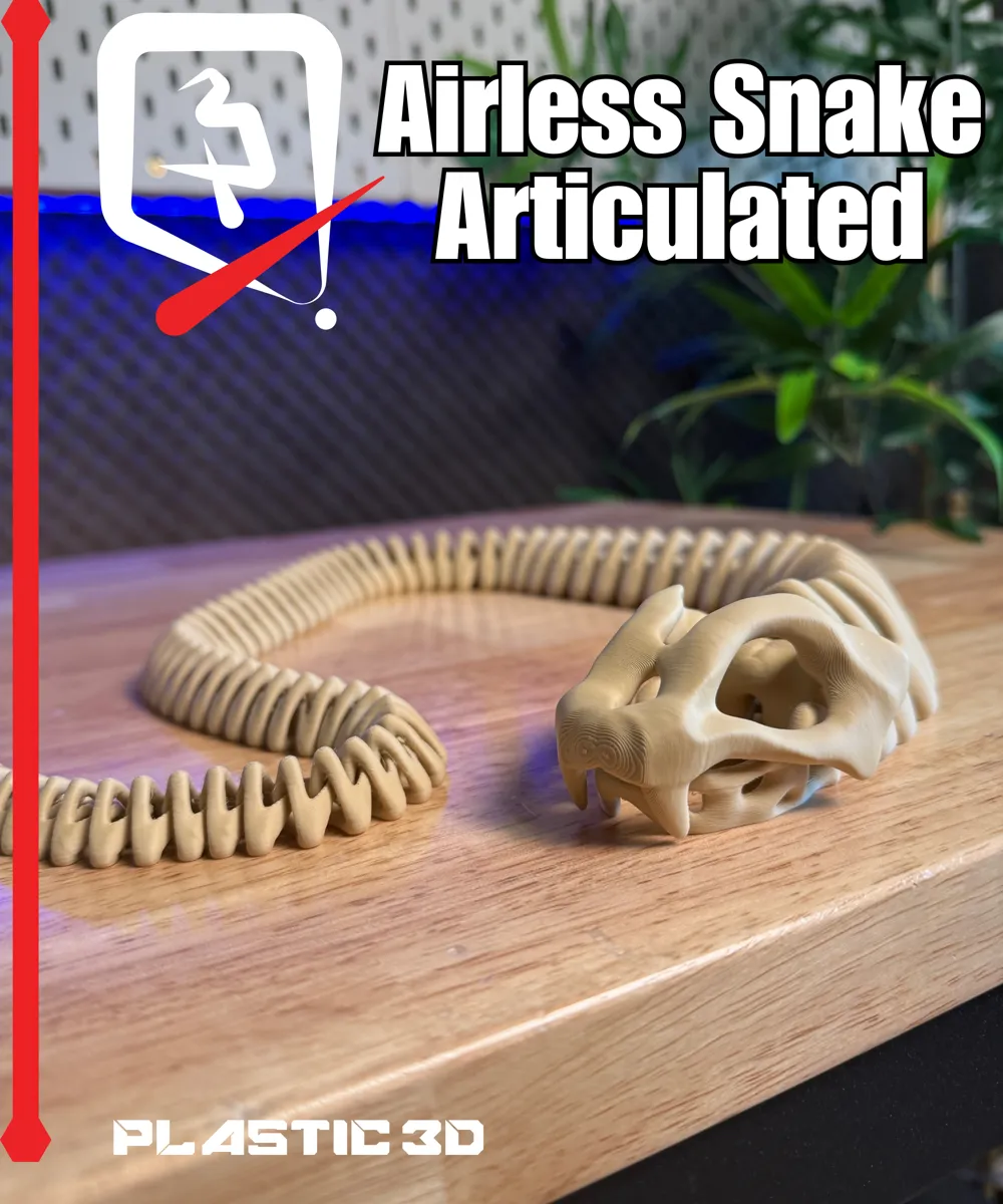 Airless Snake Articulated by Plastic3D MakerWorld: Download Free 3D Models
