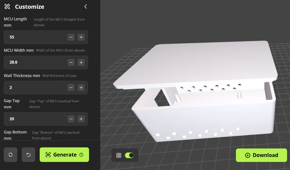 ESP8266 NodeMCU Case - Customize or ready print by Derek MakerWorld: Download Free 3D Models