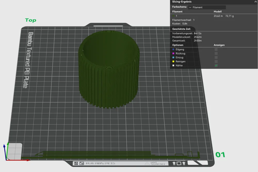 Modern Japandi Ribbed Plant Pot with drainage - Free 3D Print Model ...