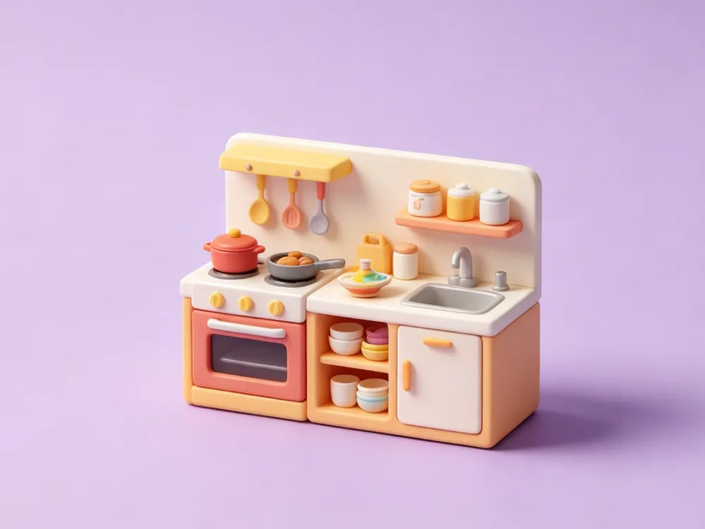 mini kitchen model - Children's Day pretend play toy - girl's gift ...