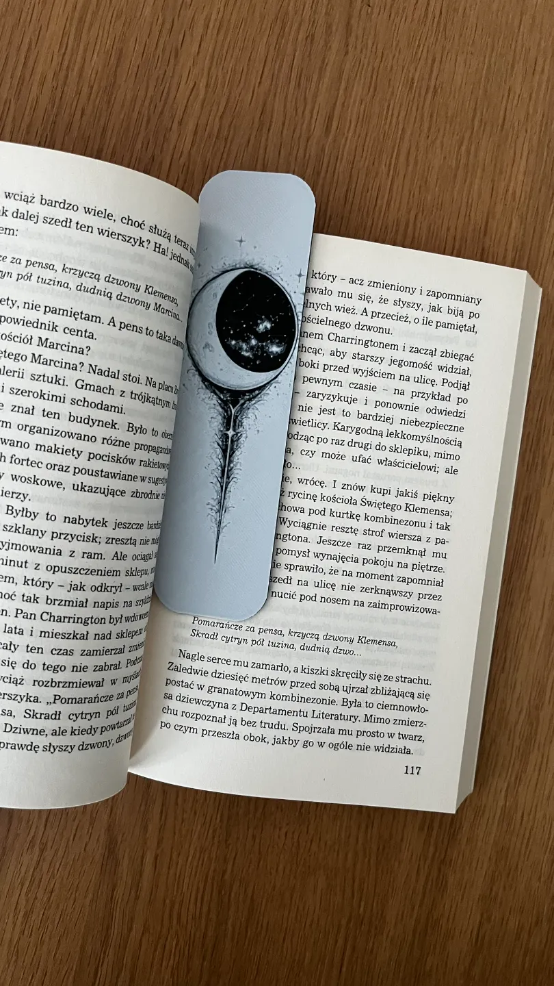 Black & White Astrology Moon Bookmark Two Colors by Azi - MakerWorld