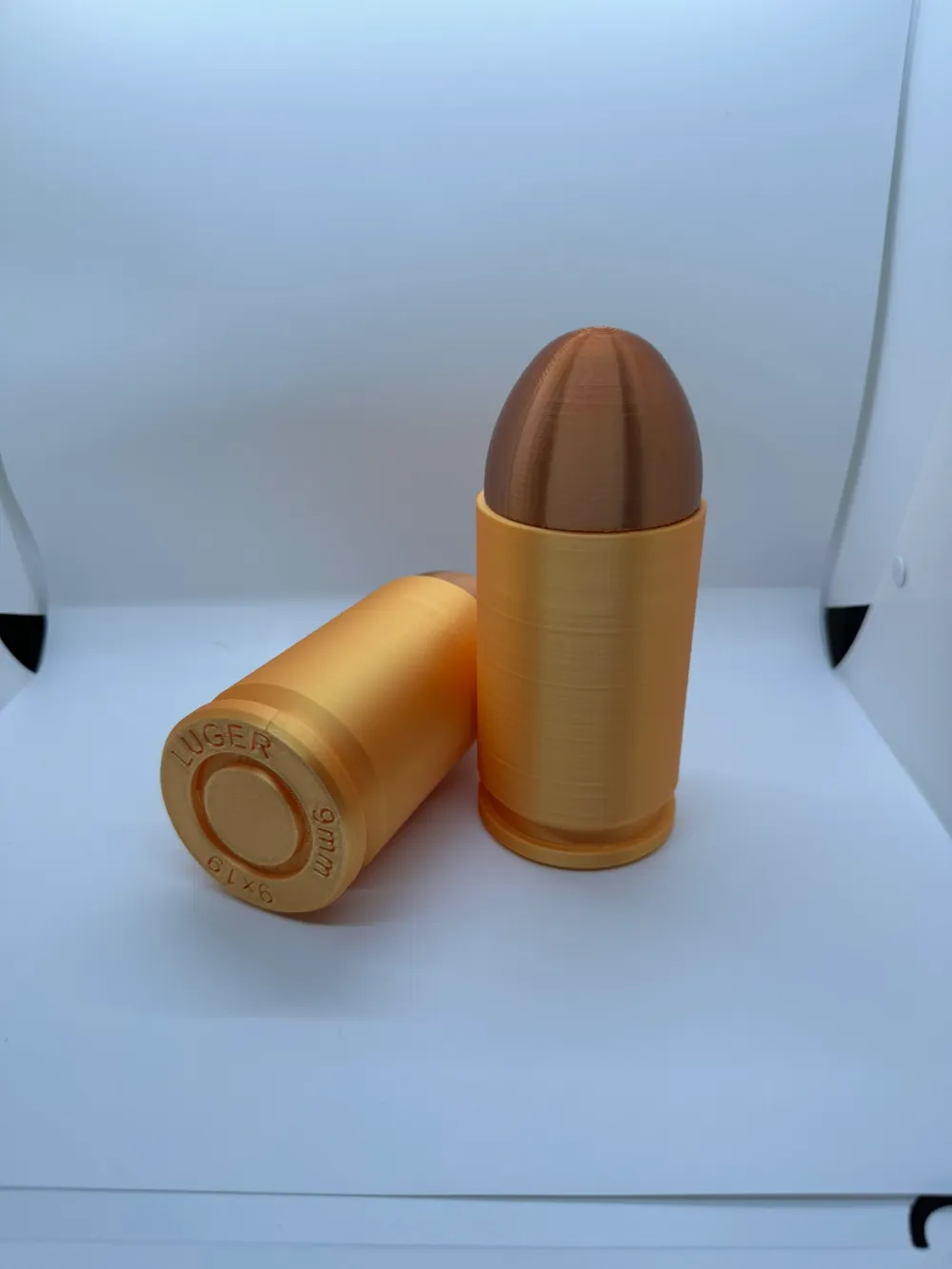 9MM Luger Container - Coin Bank - Free 3D Print Model - MakerWorld