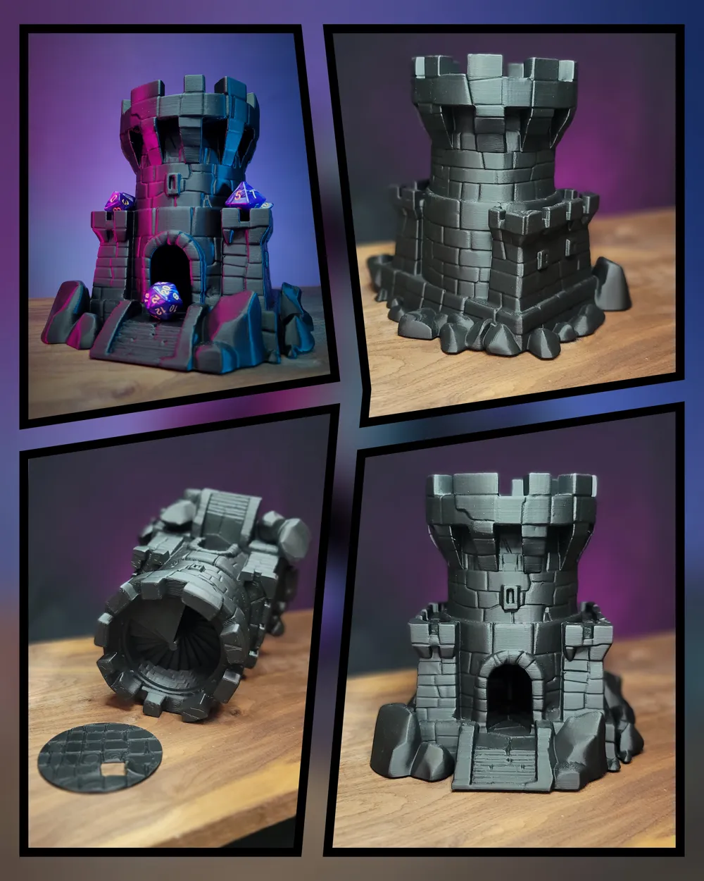 Simple Castle Dice Tower by LittleTup MakerWorld: Download Free 3D Models