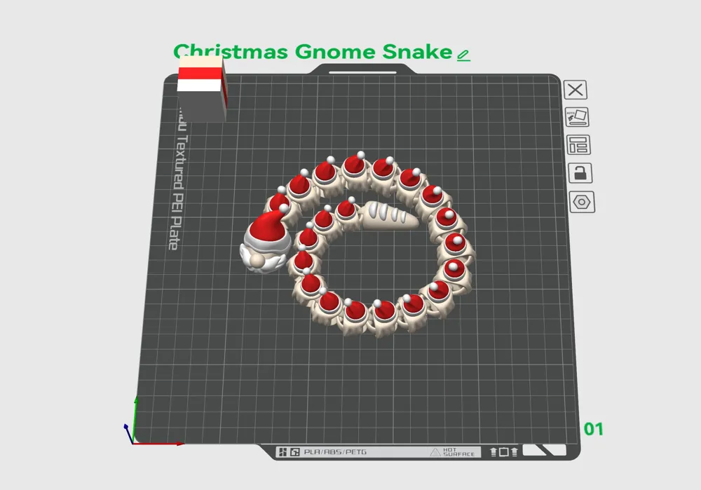 Christmas Gnome Snake Articulated by voxo3d MakerWorld: Download Free ...