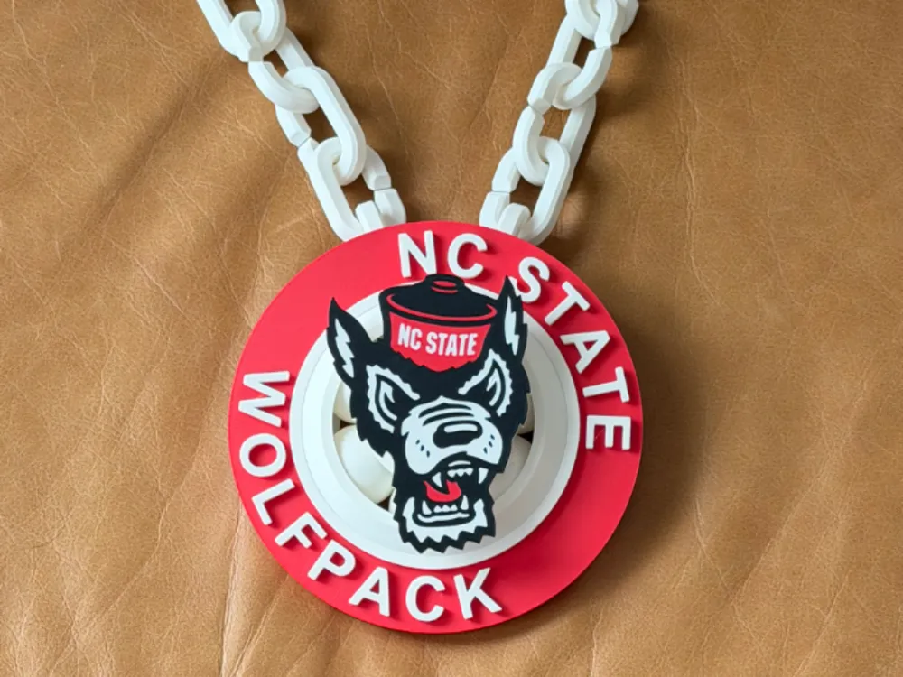 NC State Wolfpack Spinner Chain - Free 3D Print Model - MakerWorld