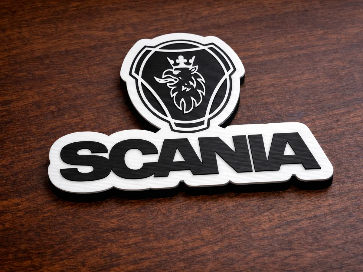 SCANIA Logo 2 Colors - Free 3D Print Model - MakerWorld