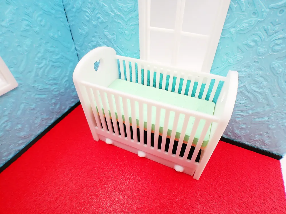 Dollhouse - Modern Adjustable Crib - Free 3D Print Model - MakerWorld