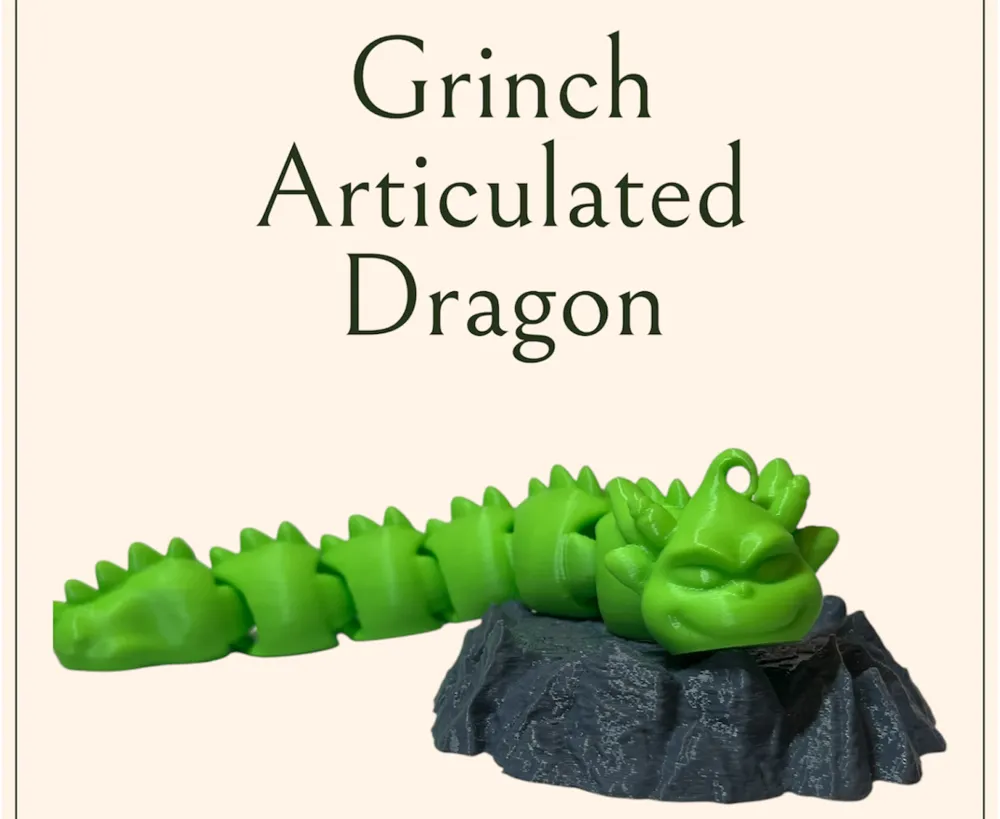 Grinch Articulated Dragon by Nooisyy - MakerWorld