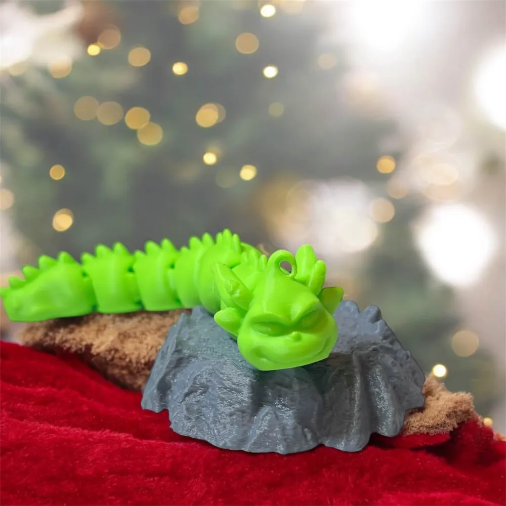 Grinch Articulated Dragon by Nooisyy - MakerWorld