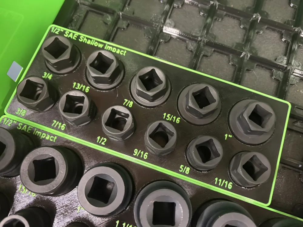 Quinn SAE Shallow Impact Socket Holder Gridfinity by RobNordic ...