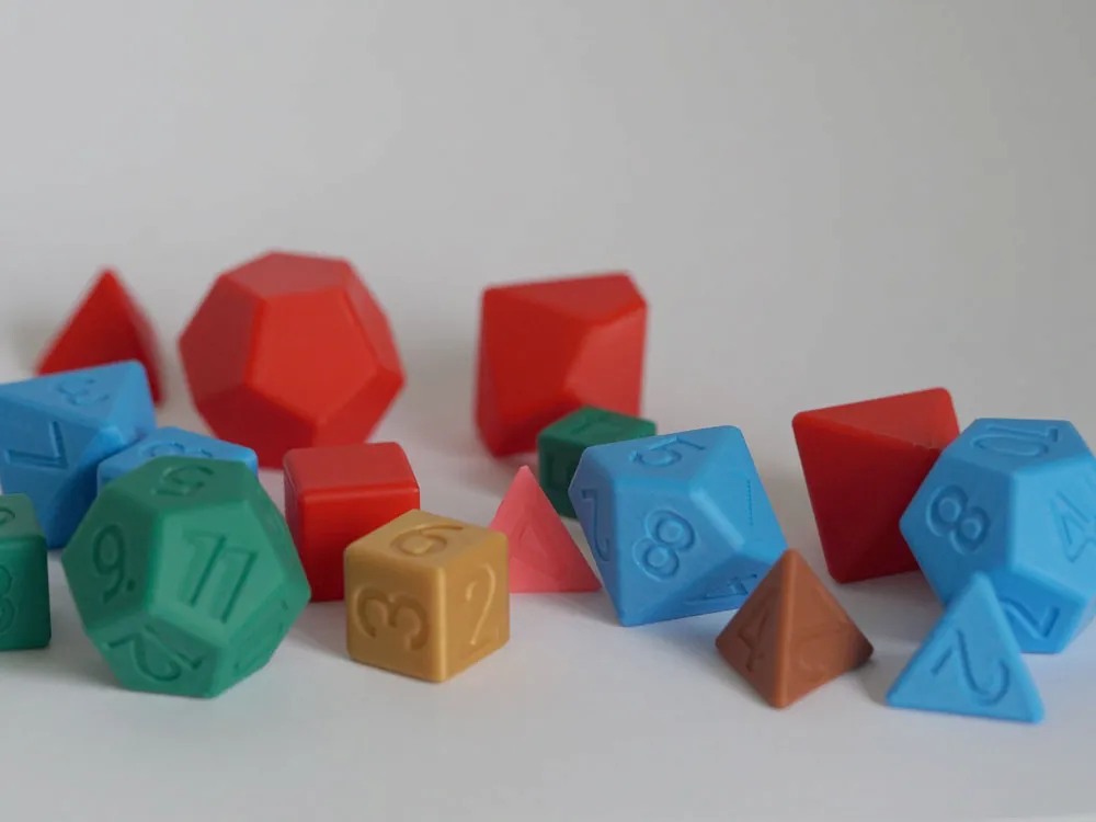 Dice D4 D6 D8 D10 D12 customizable or with numbers - Free 3D Print ...
