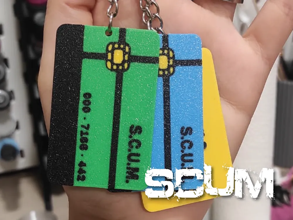 SCUM Card Bunker - Kaychain - Free 3D Print Model - MakerWorld