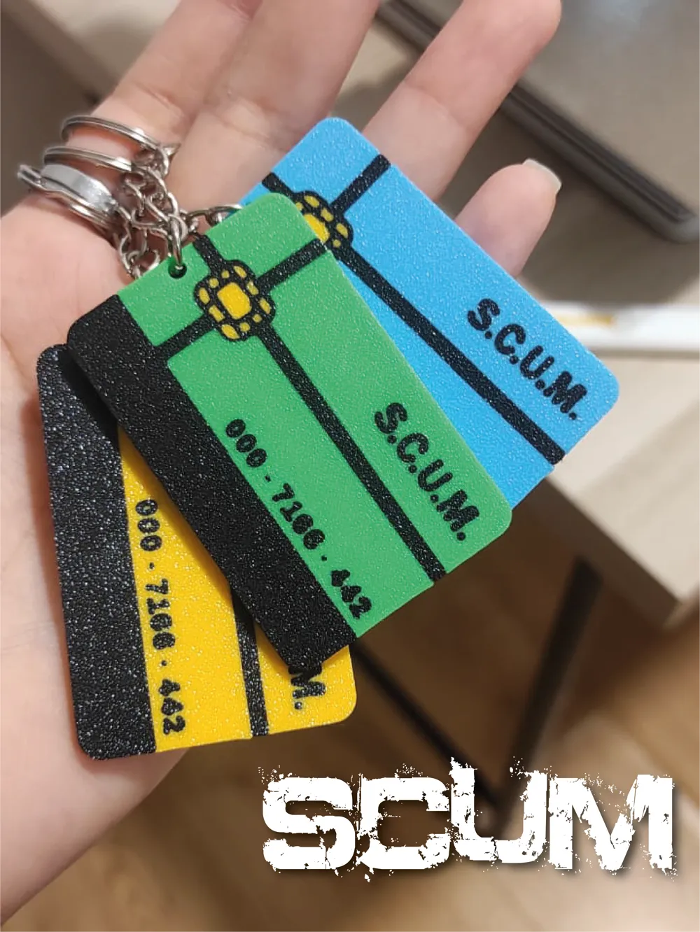 SCUM Card Bunker - Kaychain - Free 3D Print Model - MakerWorld