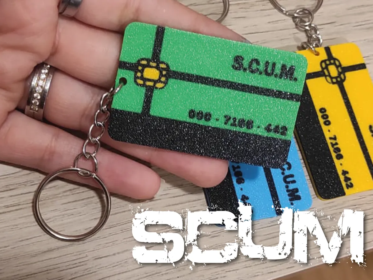 SCUM Card Bunker - Kaychain - Free 3D Print Model - MakerWorld