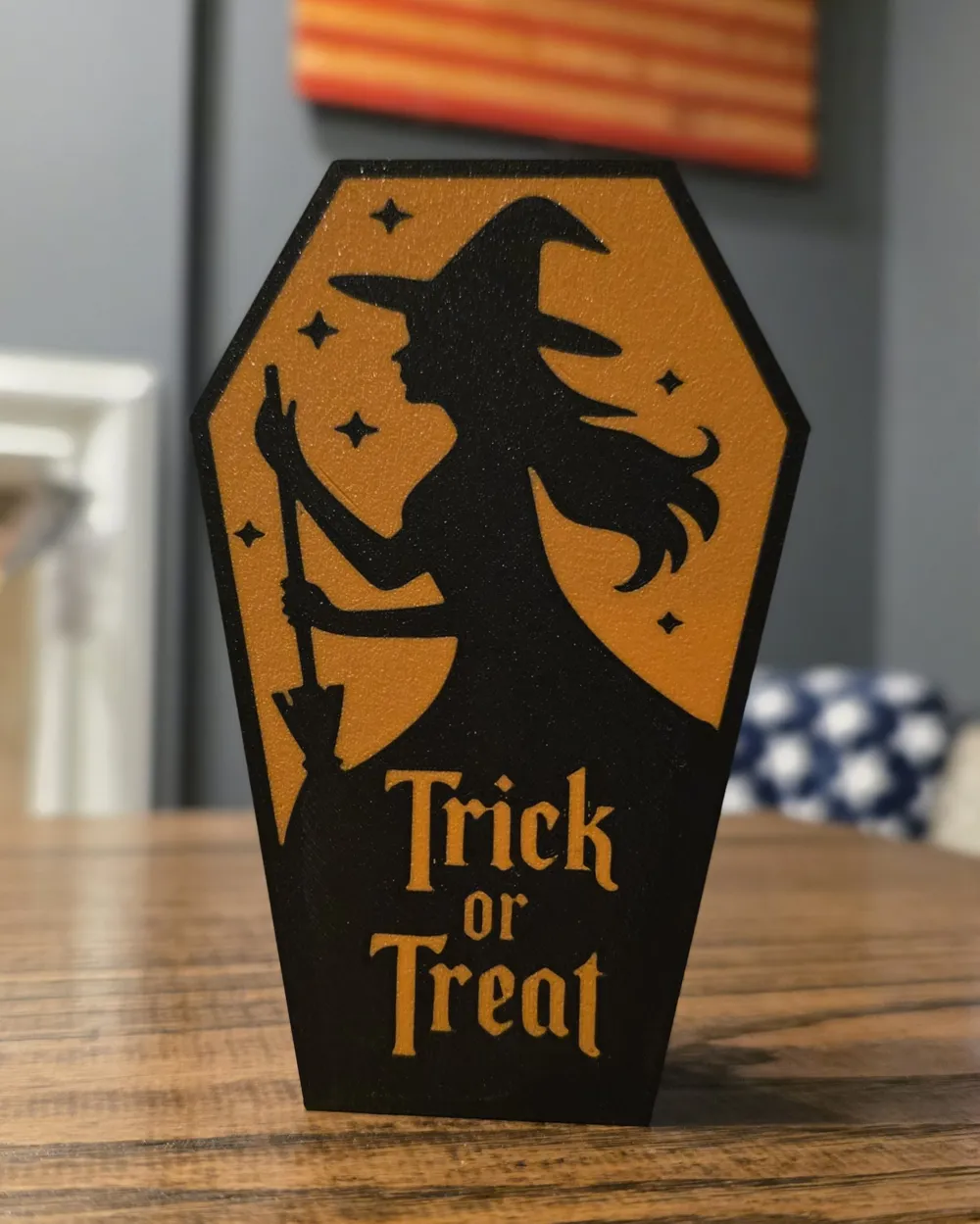 Trick or Treat Witch Coffin Tea Light Holder by IdleMade MakerWorld ...