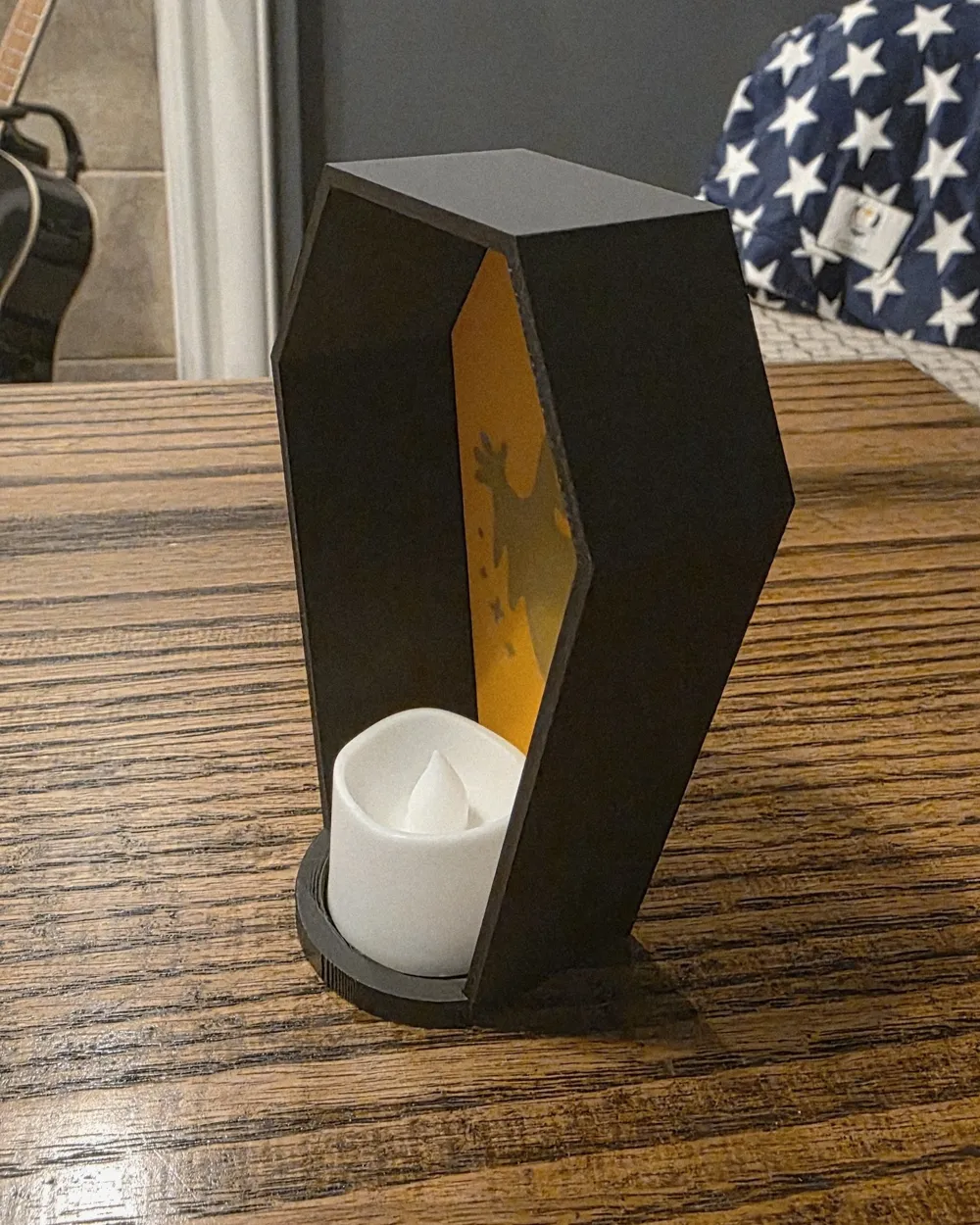 Trick or Treat Witch Coffin Tea Light Holder by IdleMade MakerWorld ...