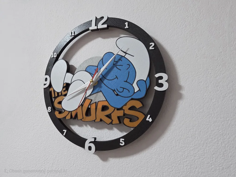 Wall Clock The Smurfs - Free 3D Print Model - MakerWorld
