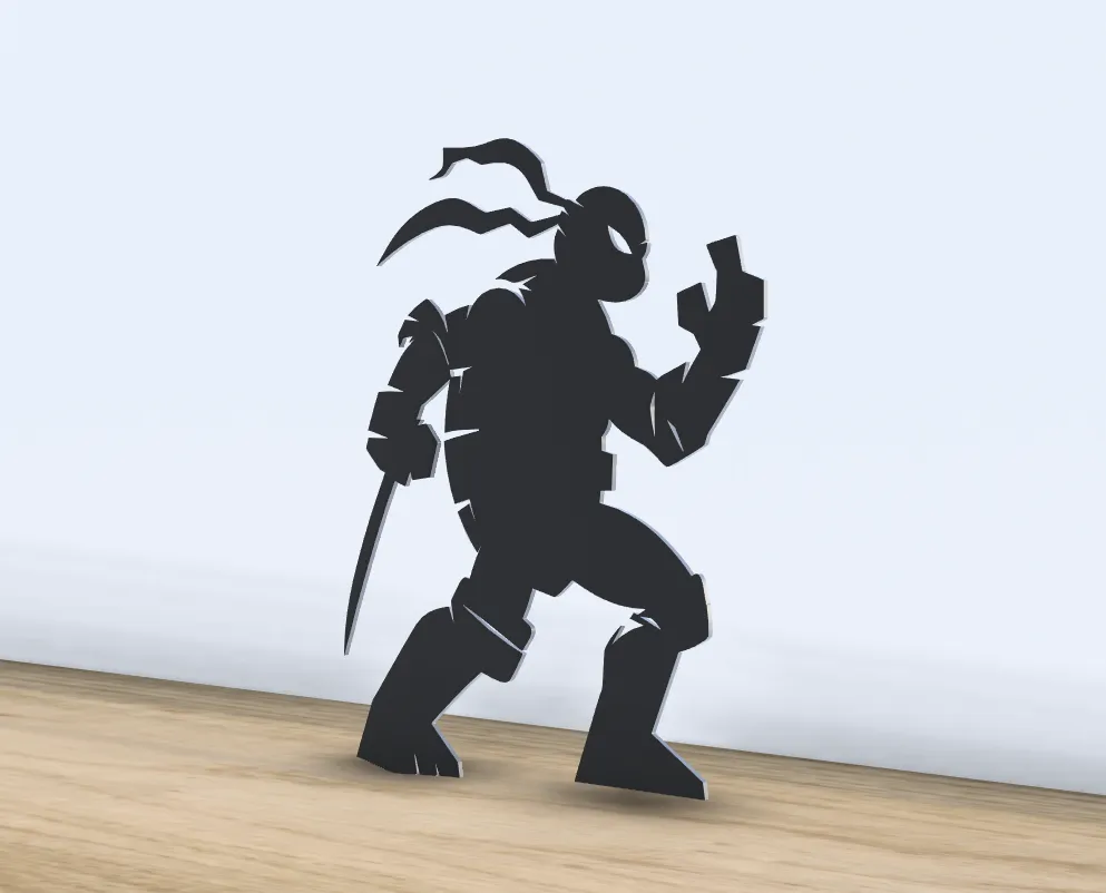 TMNT - 2d Art Silhouette - AI Generated by JF-699 - MakerWorld