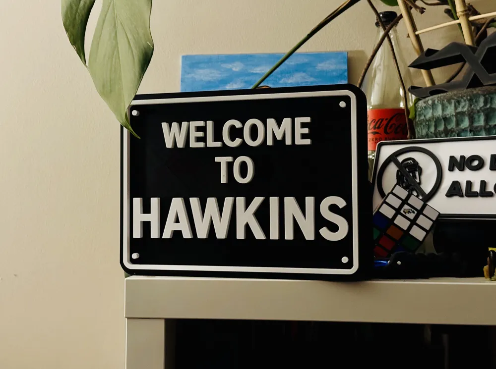 Welcome to Hawkins Sign - Stranger Things Deco by Galaxy Of Prints ...