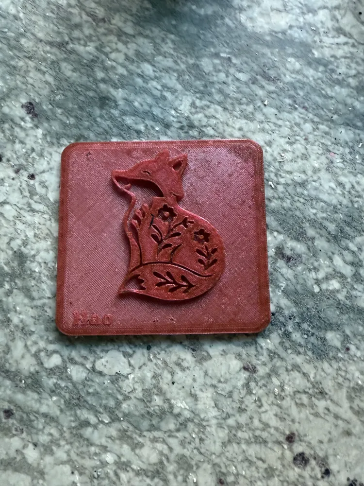 Fox Stamp - Free 3D Print Model - MakerWorld