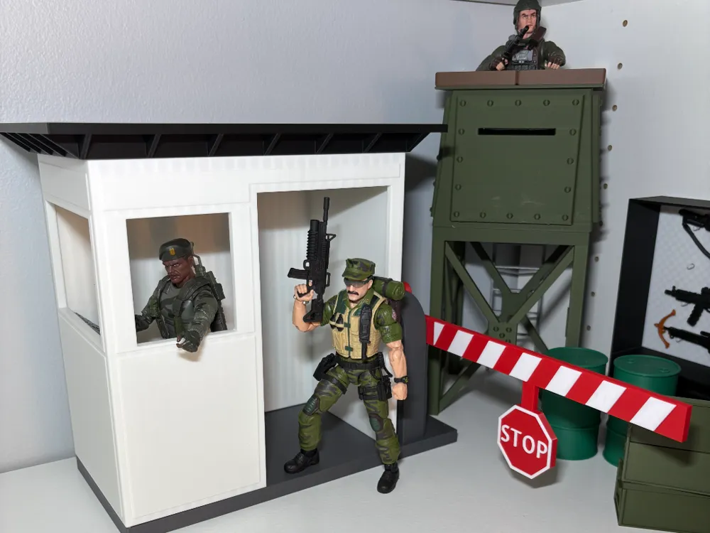 Checkpoint / Guard Shack for 1:12 Action Figures - Free 3D Print Model ...