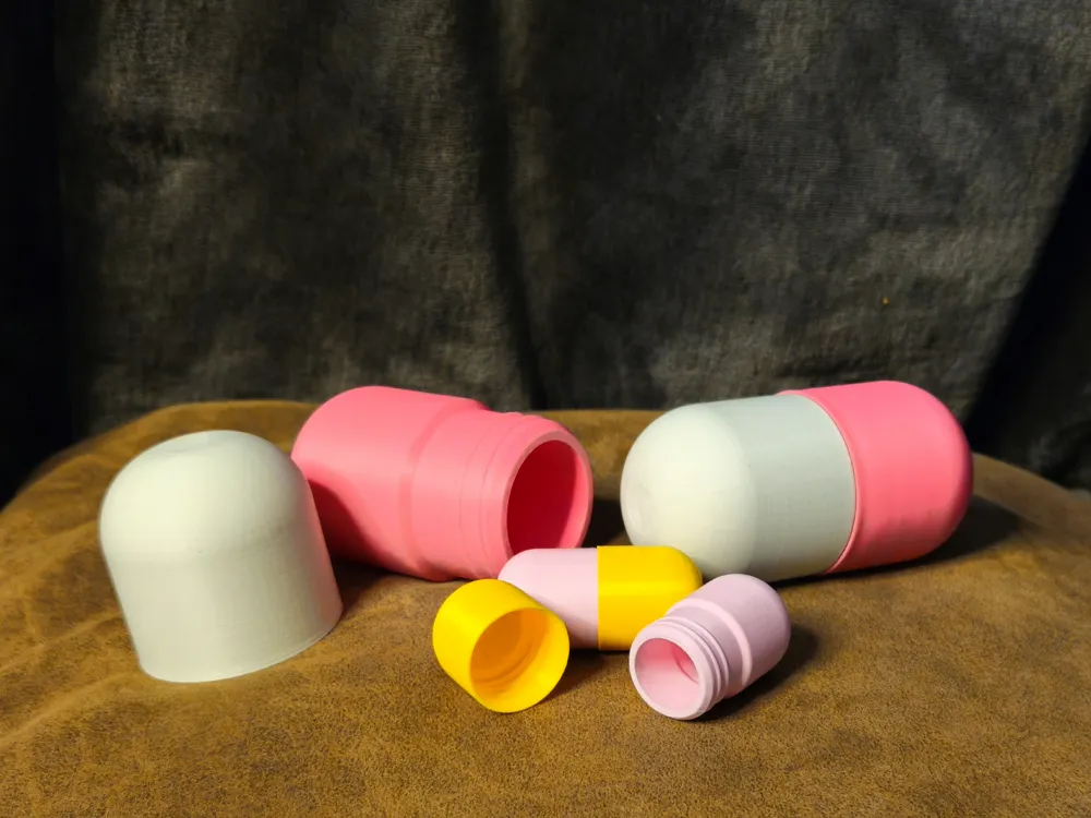 Pill Bottle Container - Free 3D Print Model - MakerWorld
