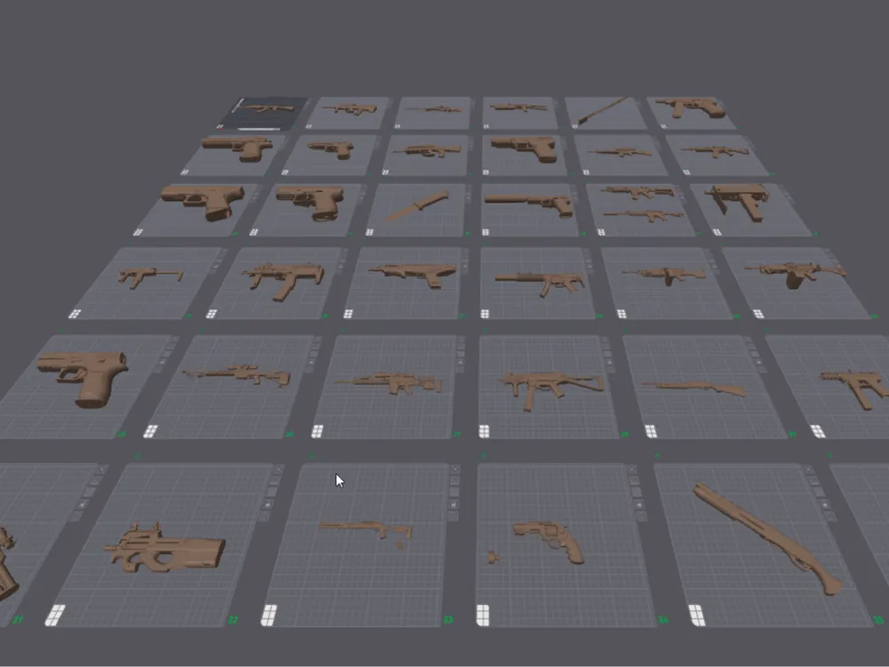 Complete Weapon Library – 3D Printable Collection - Free 3D Print Model ...