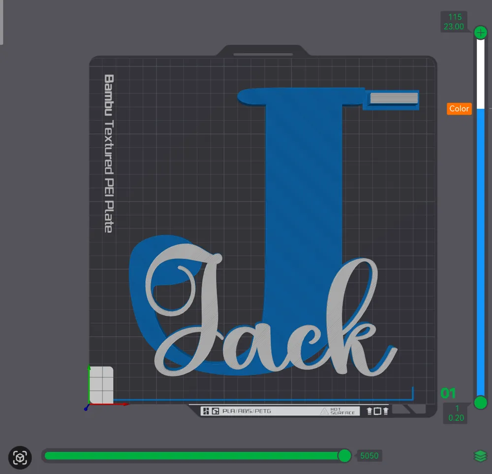JACK name sign ornament nameplate initial by MeeToo3333 MakerWorld ...