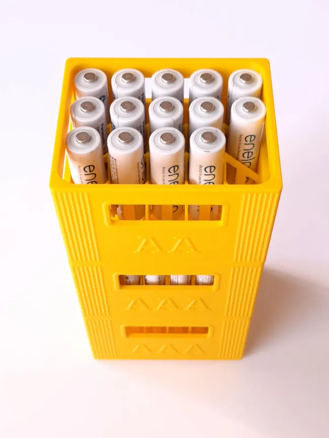 Stackable Battery Crates (AA and AAA) - Free 3D Print Model - MakerWorld