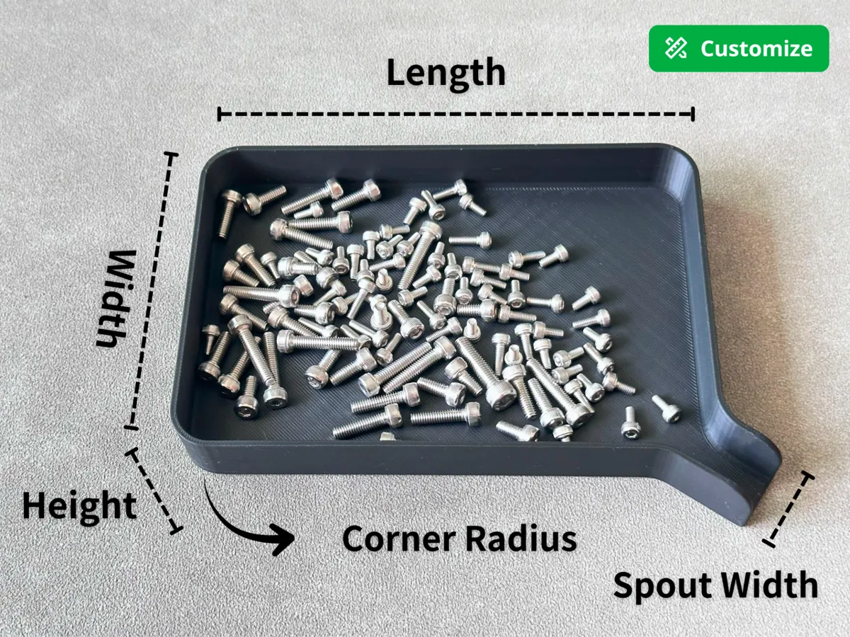 Customizable Funnel Tray (Parametric Design) - Free 3D Print Model ...