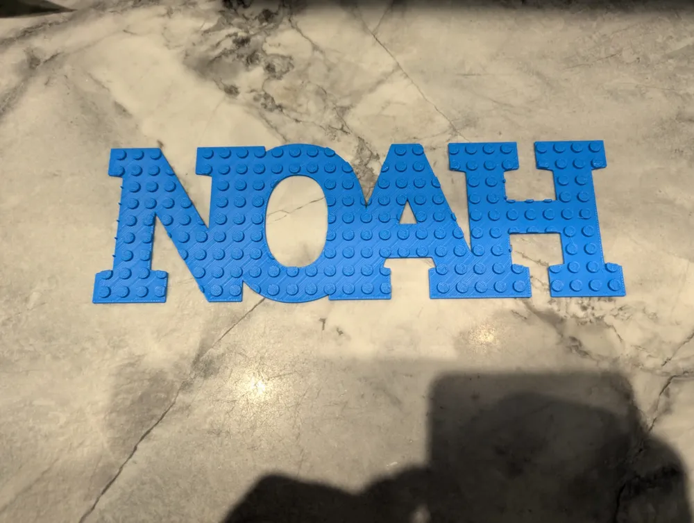 Noah Brick Name Plate / Sign Remixed by MasterBuilder - MakerWorld