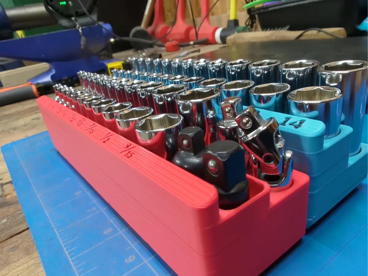 Quinn 3/8" Master Socket Set - EASY GRAB - Free 3D Print Model - MakerWorld