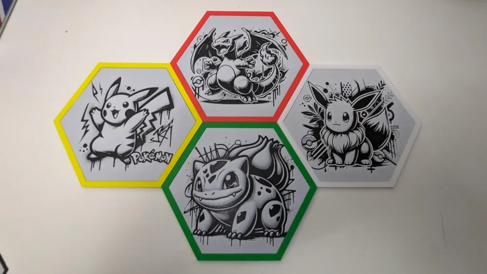 Pokémon Bulbasaur Bulbizarre Hueforge Hex Hexagon by Seb3D MakerWorld ...