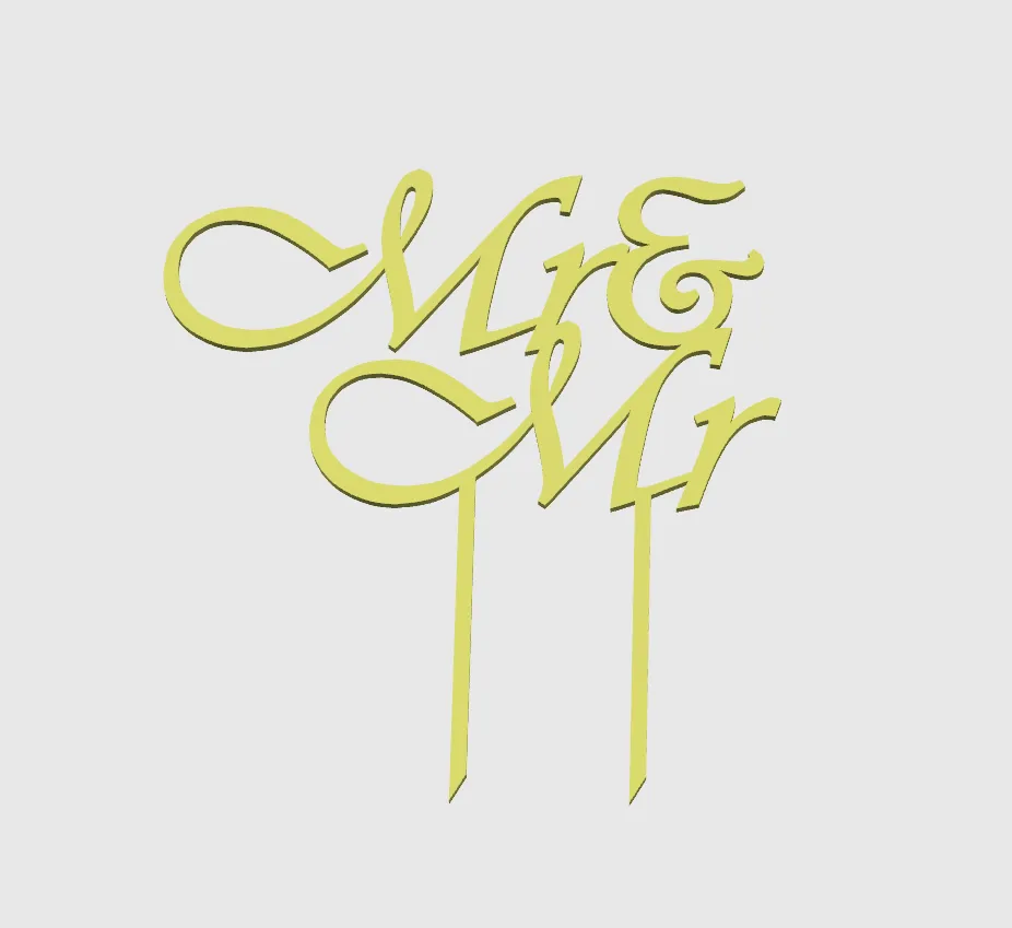 Wedding Cake Topper (Mrs&Mrs, Mr&Mr, Mx&Mx, Mrs&Mr) by PecaCZ - MakerWorld