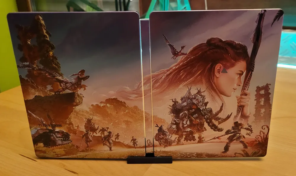 Steelbook Holder/Stand Full View open 75° angle by Greens-Green ...