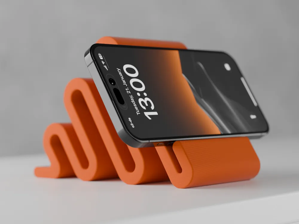 Wavy Phone Holder by PROTEUSNAVY - MakerWorld