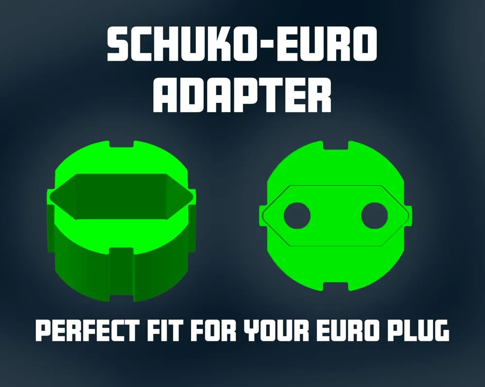 Euro to Schuko Adapter by CLA - 3D - MakerWorld