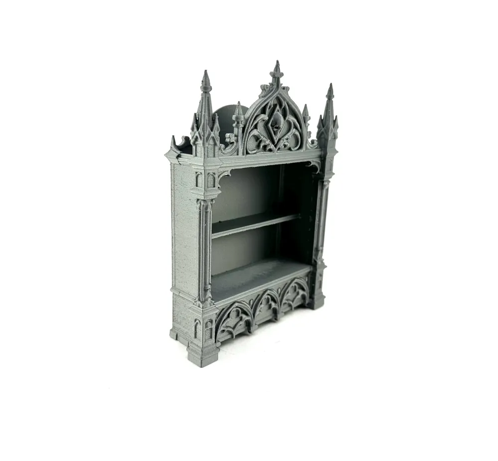Victorian Style Gothic Shelf Bookcase - Free 3D Print Model - MakerWorld