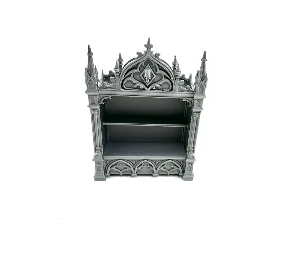 Victorian Style Gothic Shelf Bookcase - Free 3D Print Model - MakerWorld