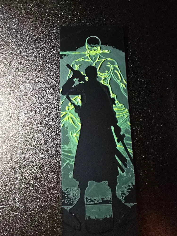 Zoro One Piece Bookmark Hueforge 1 by Deep designs MakerWorld: Download ...